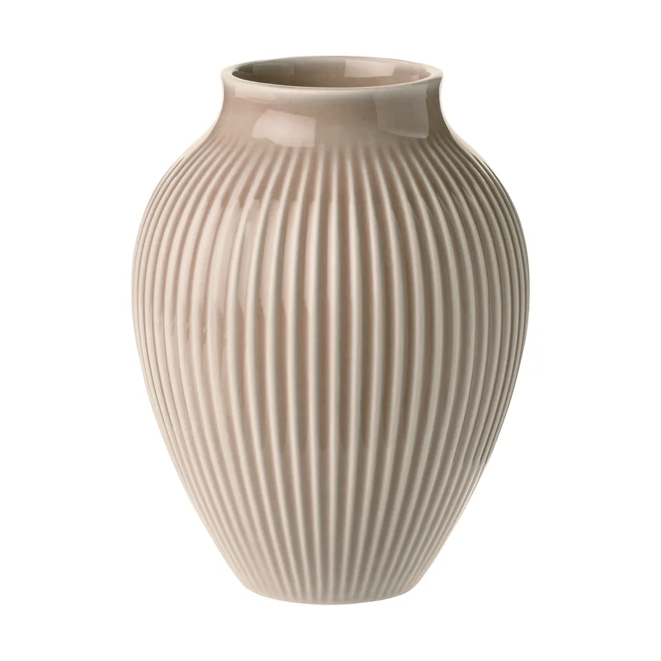 Knabstrup Vase ripple matt dusty rose | Knabstrup Keramik → NordicNest.de